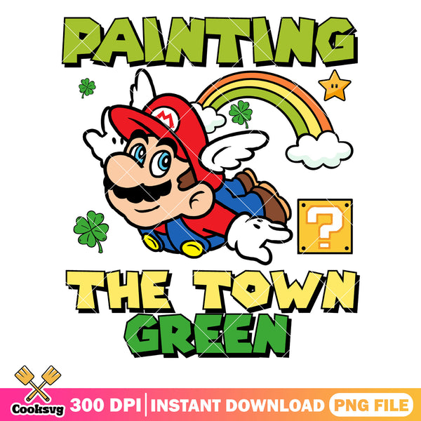 Mario painting the town green png, paint the town green png – Cooksvg