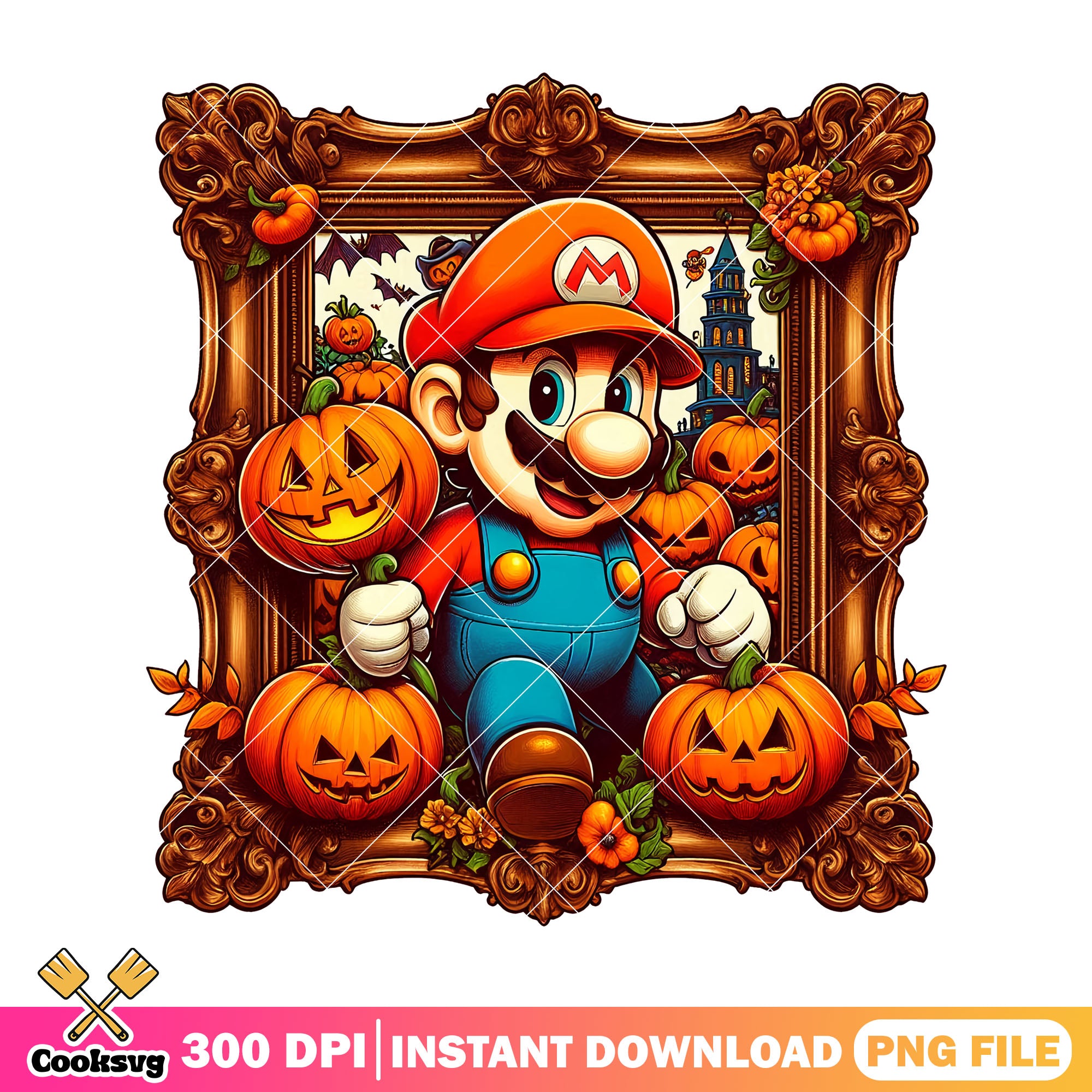 Mario witchy pumpkins png, super mario png, happy halloween png – Cooksvg