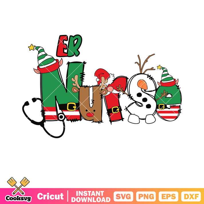 Merry christmas er nurse svg, merry christmas nursing svg – Cooksvg