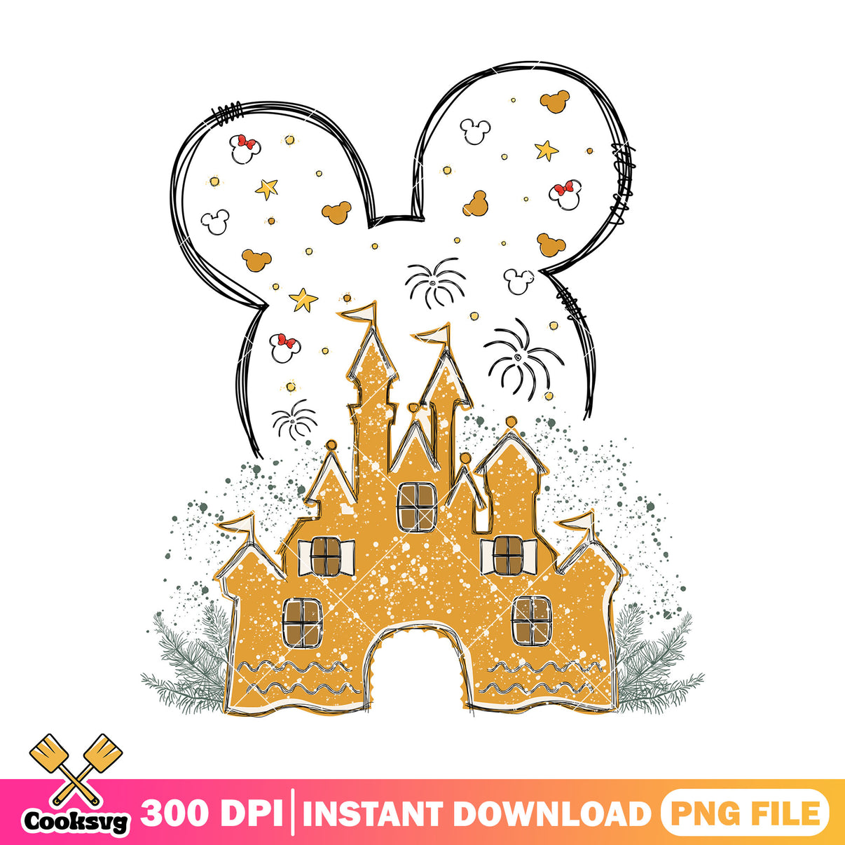 Mickey head disney castle png, mickey mouse christmas png – Cooksvg