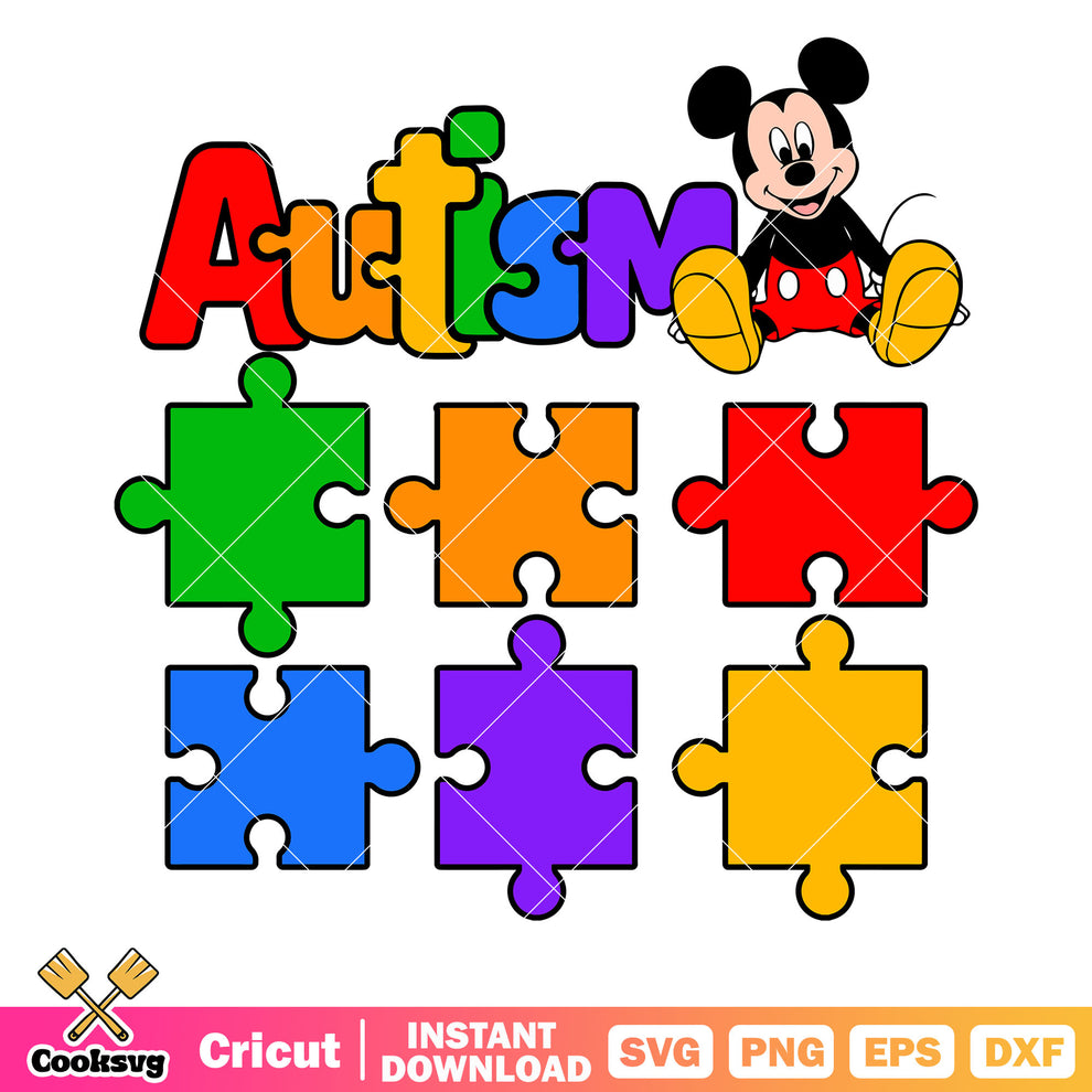 Mickey mouse disney autism svg, mickey mouse autism svg, autism shirt ...