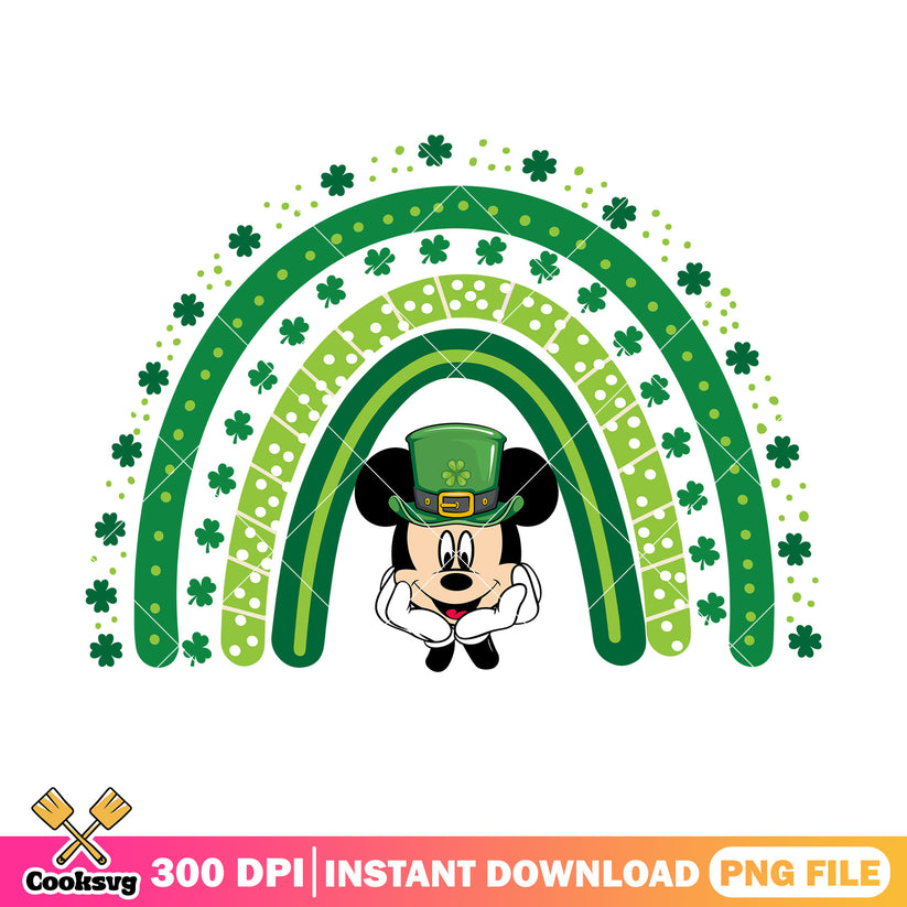 Mickey mouse patrick rainbow png, mickey st patrick's day png – Cooksvg