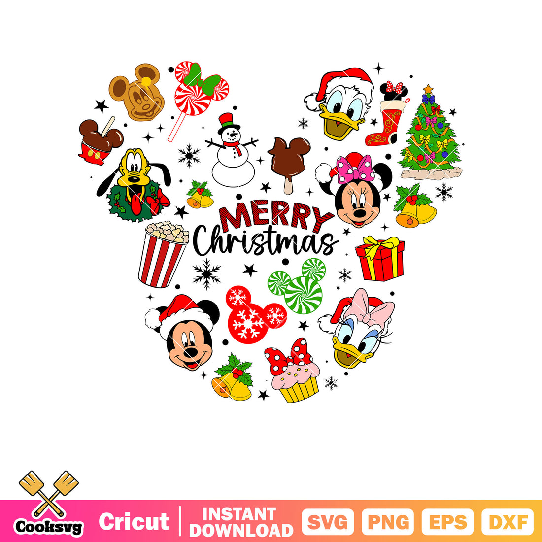 Mickey snacks head christmas svg, mickey mouse christmas svg, mickey h ...
