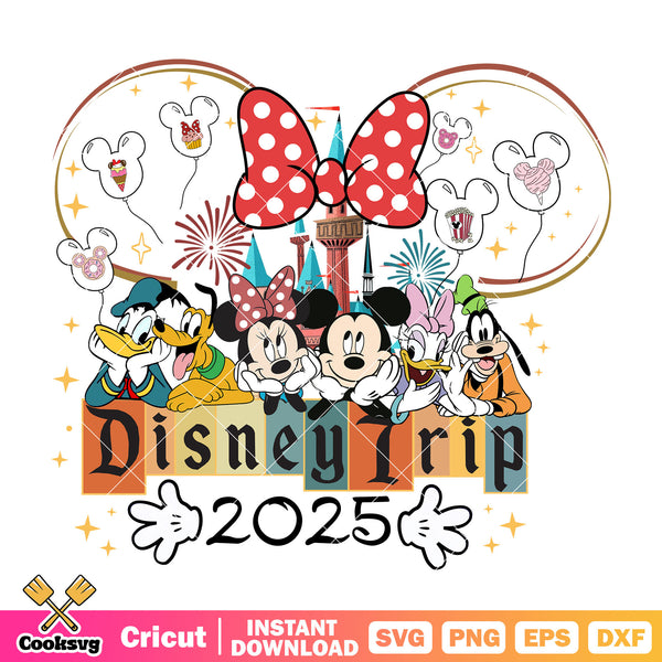 Minnie mouse friends disney trip 2025 png, disney trip 2025 png – Cooksvg