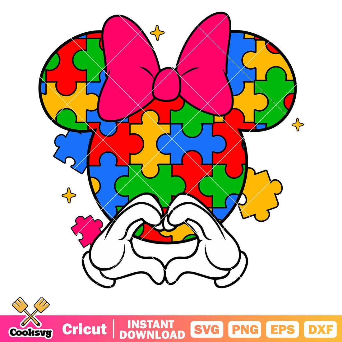 Minnie mouse love autism svg, mickey mouse autism svg, disney autism s ...