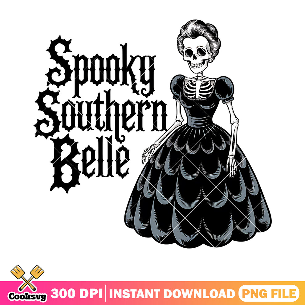 Miss skeleton southern png, evening dress png, scary halloween png ...