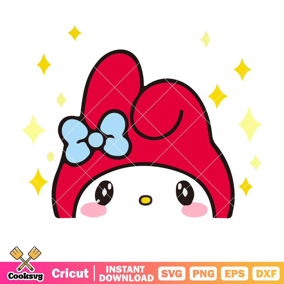 My Melody face red design svg, my melody cartoon svg, sanrio svg – Cooksvg