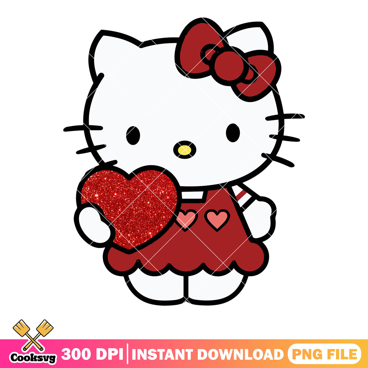 My hello kitty valentine png, valentine poster png, valentine heart pn ...