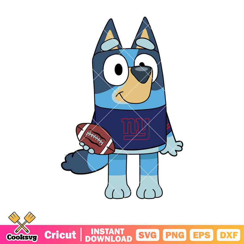 Nfl bluey new york giants football svg, nfl all team svg, bluey footba ...