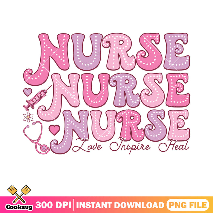 Nurse love inspire heal png, valentine love png, valentine season png ...