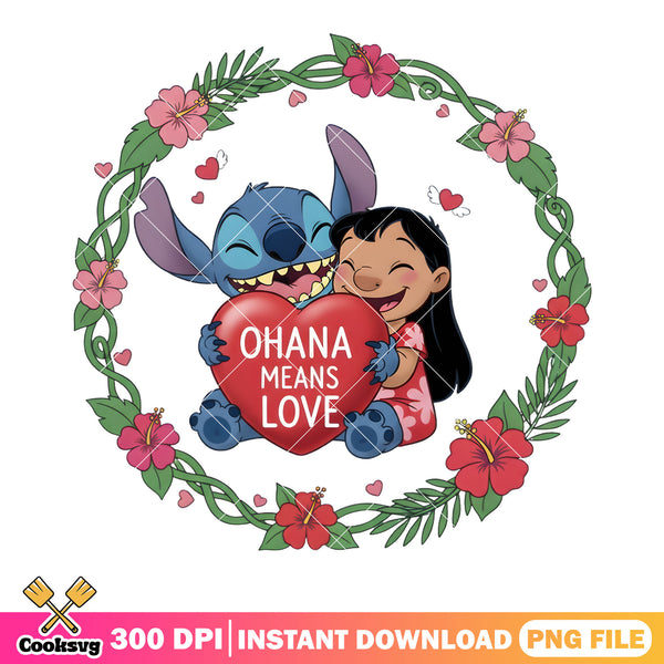 Ohana means love png, lilo and stitch png, valentine vibes png – Cooksvg