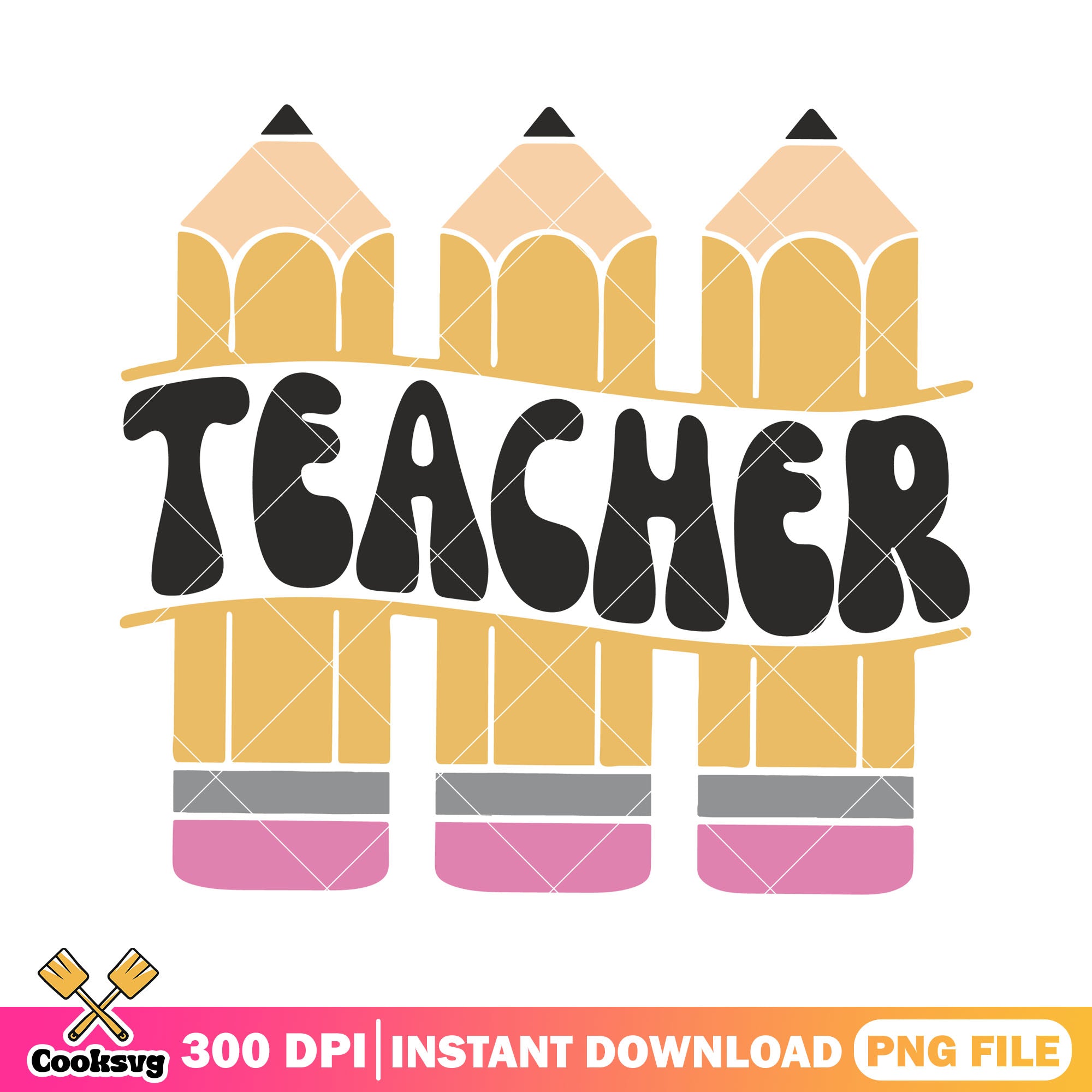 Pencils teacher png, pencil art png, back to school art png – Cooksvg