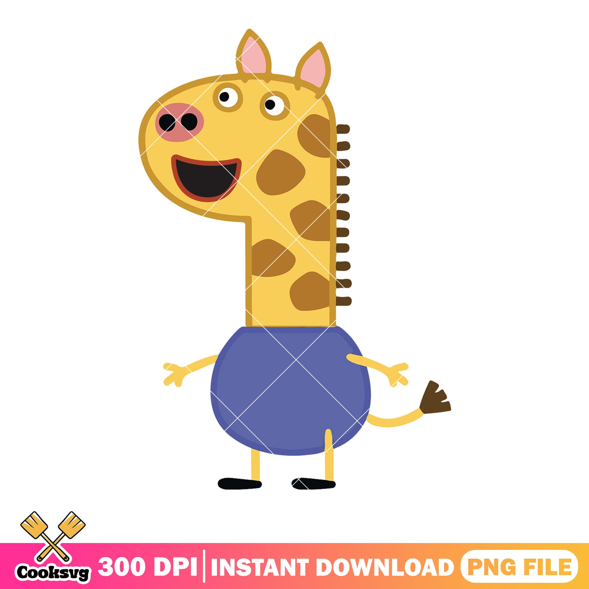 Peppa pig friend Gerald Giraffe png, peppa pig show for kids png – Cooksvg