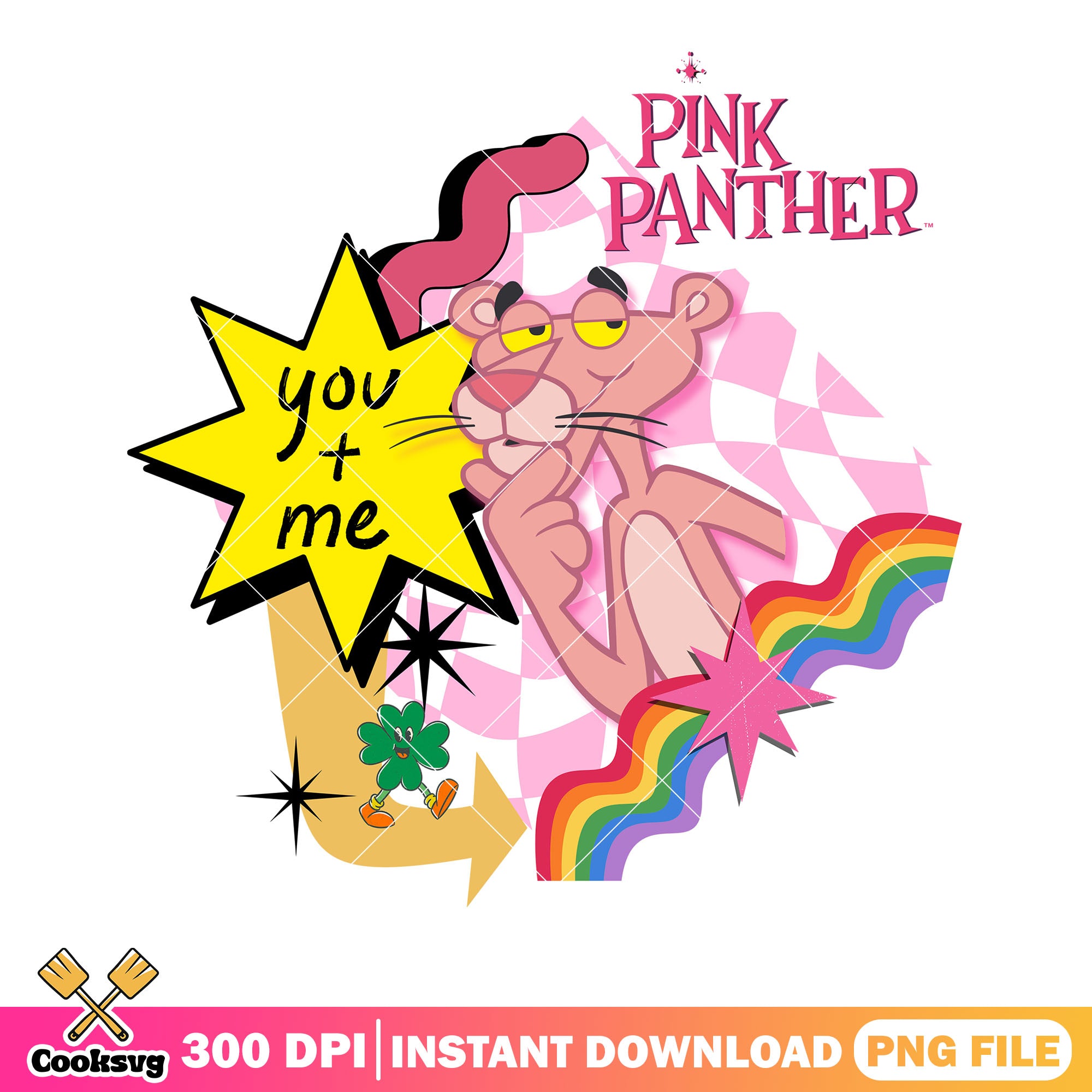 Pink Panther character png, cartoon show png, retro 90s art png – Cooksvg