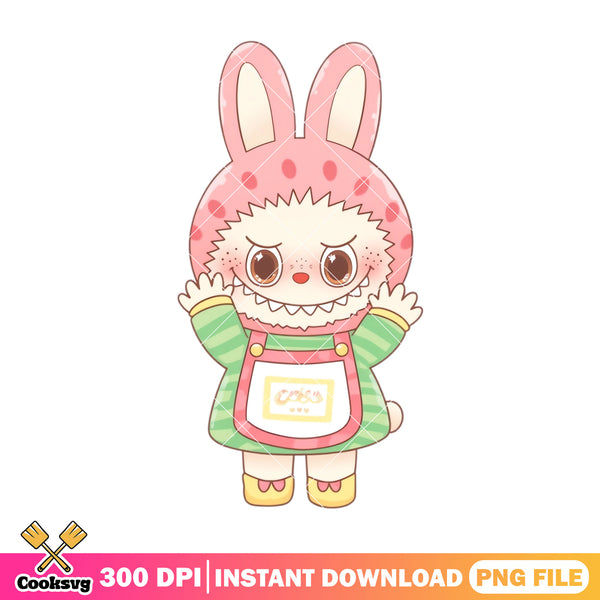 Pink labubu monster design png, labubu pink png, labubu standing png ...