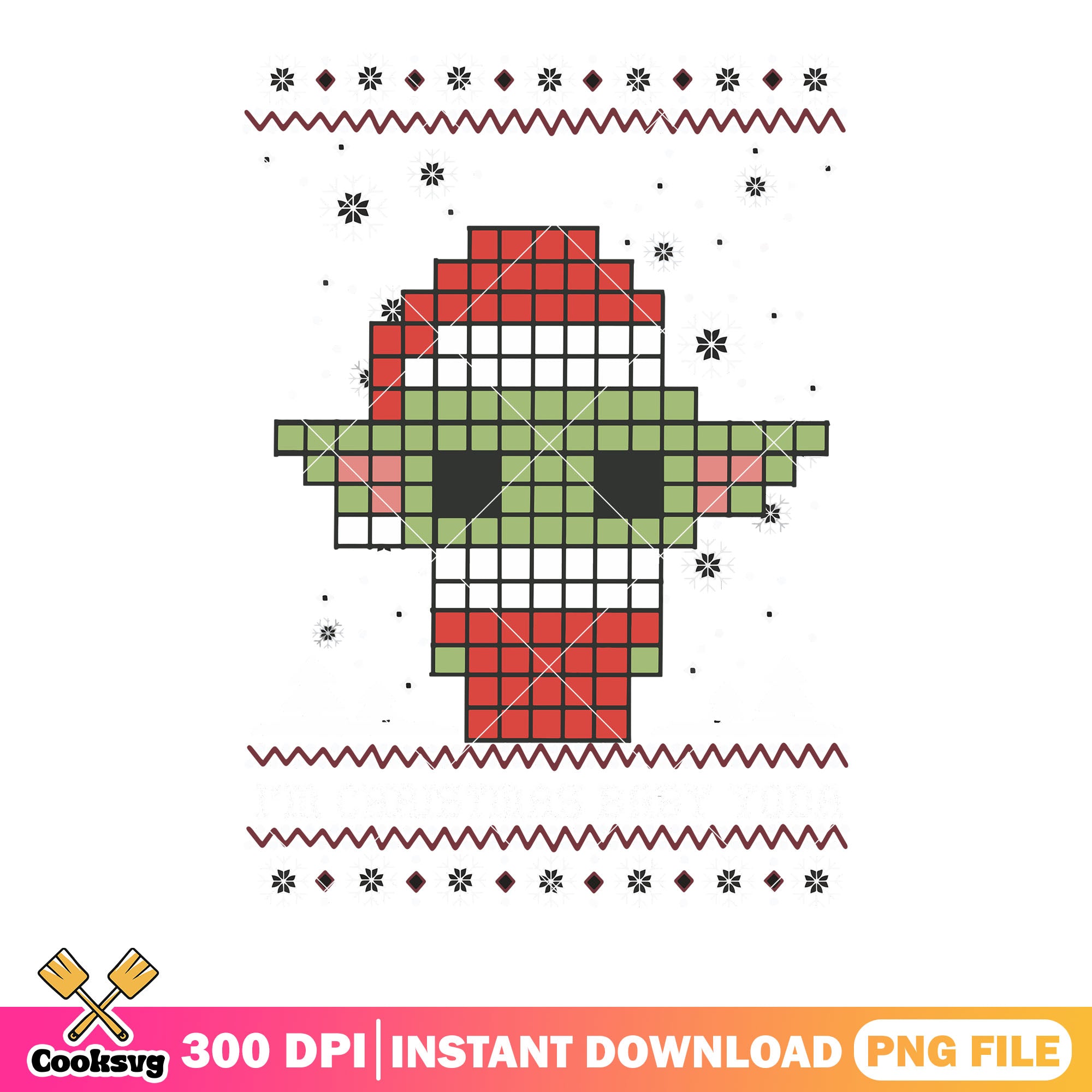Pixel christmas baby yoda png, star wars png, christmas vibes png – Cooksvg