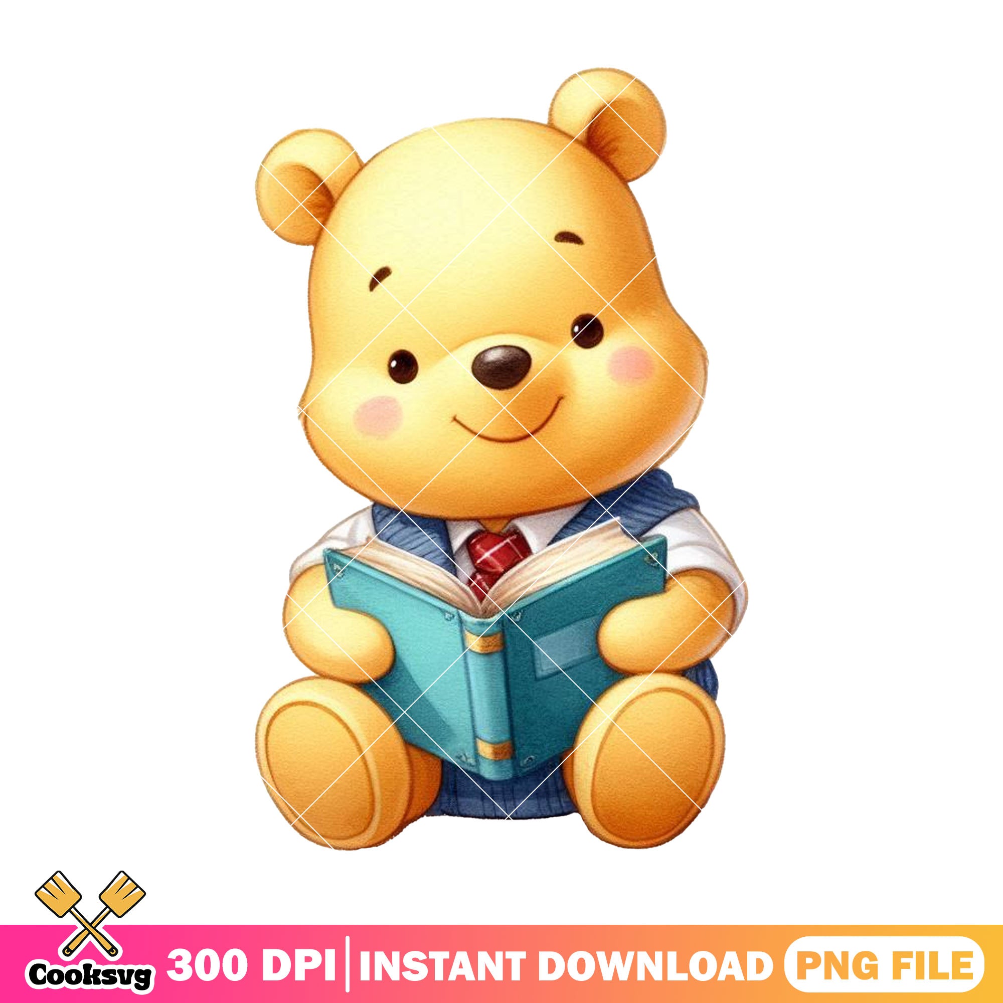 Pooh bear reading png, when is back to school png, pooh sitting png ...