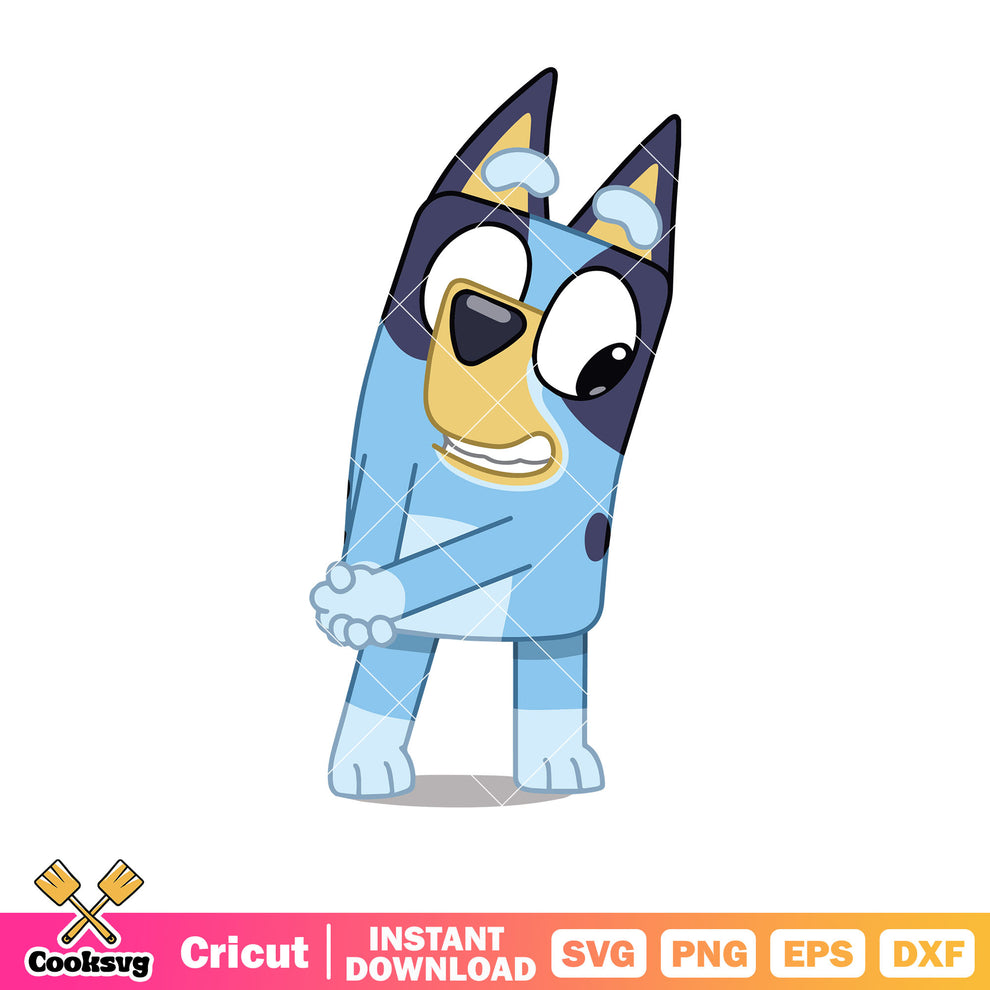 Pose bluey dog cartoon funny svg, character bluey svg, movie bluey svg ...