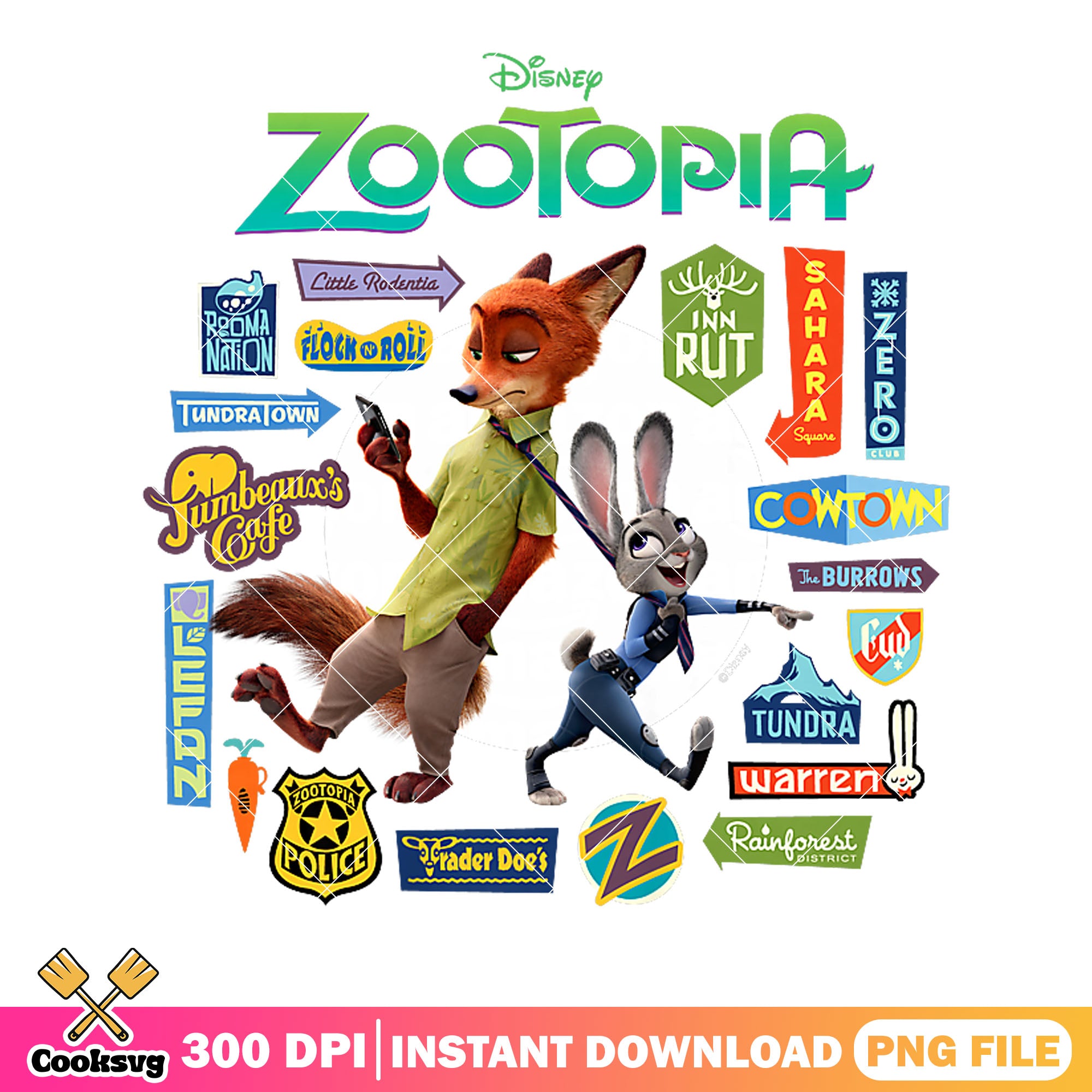 Poster logo zootopia png, disney zootopia png, judy and nick png – Cooksvg