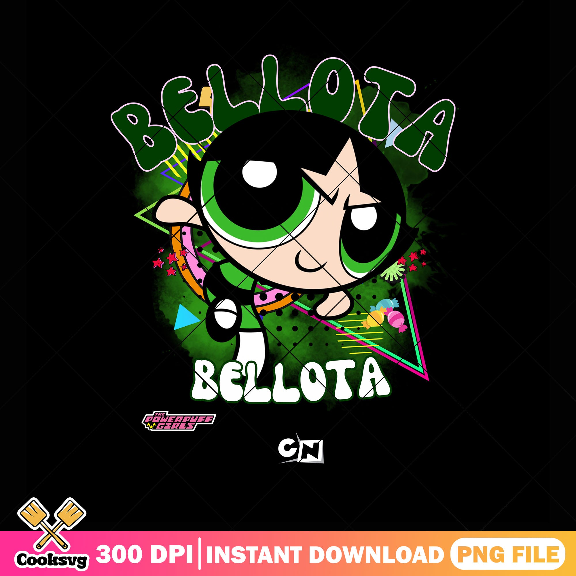 Powerpuff girl bellata png, Buttercup png, 90s cartoon png – Cooksvg