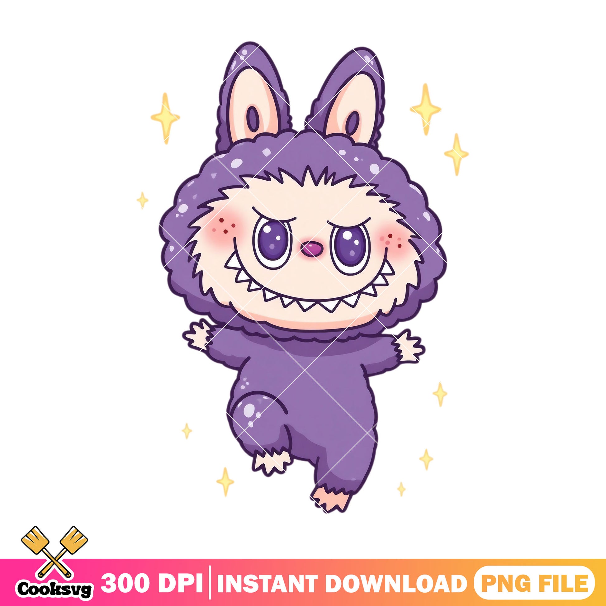 Purple labubu monster design png, labubu cute png, labubu happy png ...