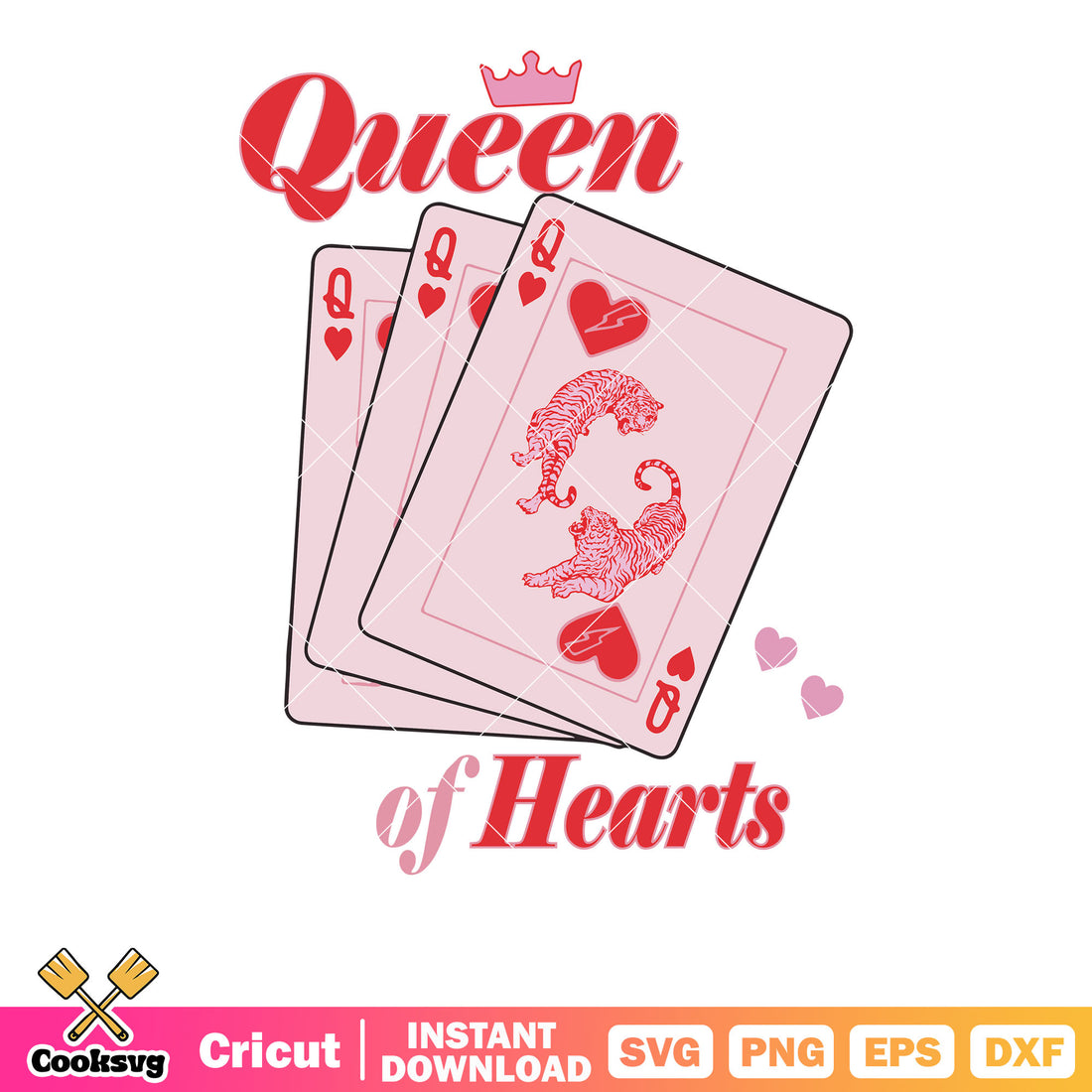 Queen of heart deck valentine svg, queen valentina svg – Cooksvg