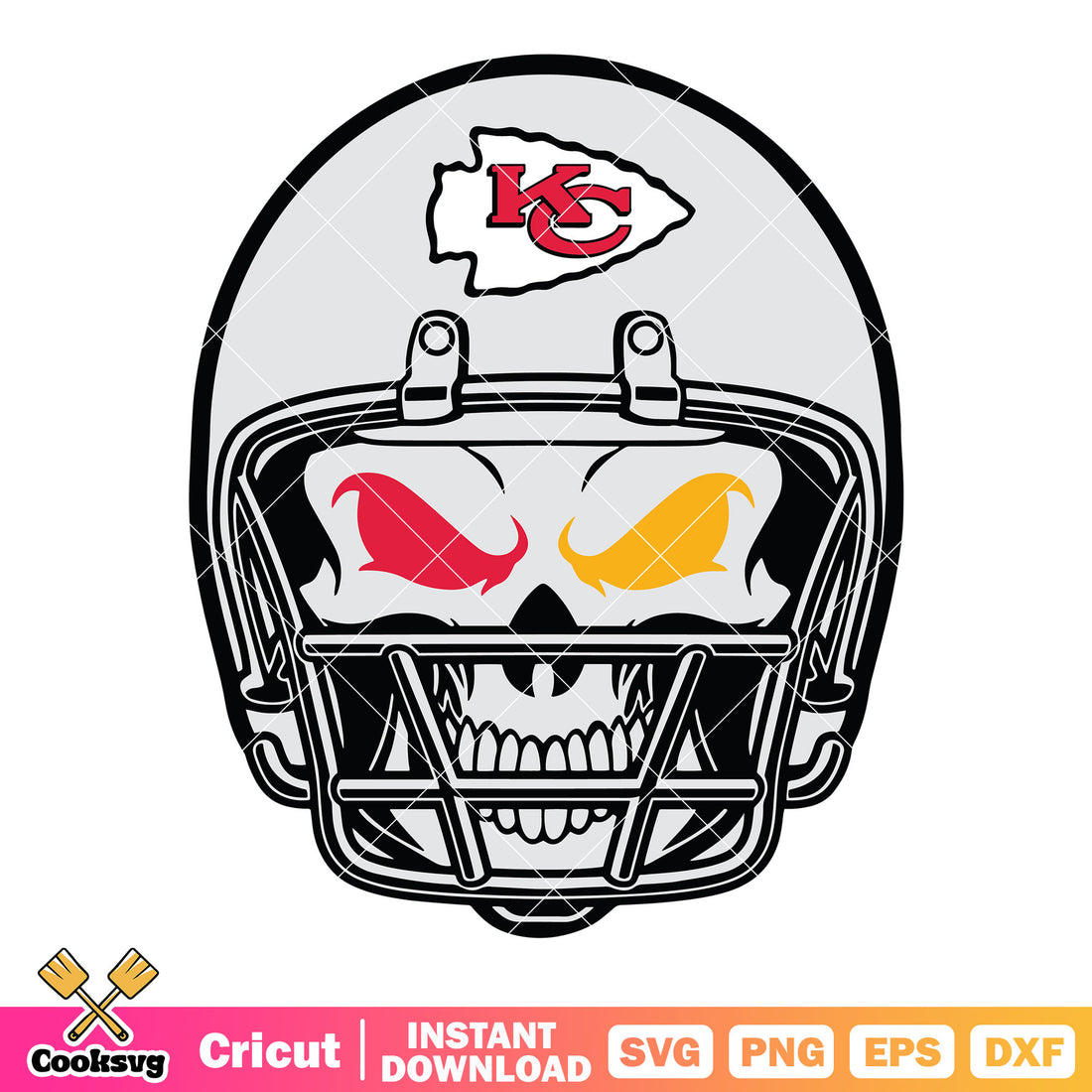 Red skull eye svg, american football coference svg, kc chiefs svg – Cooksvg