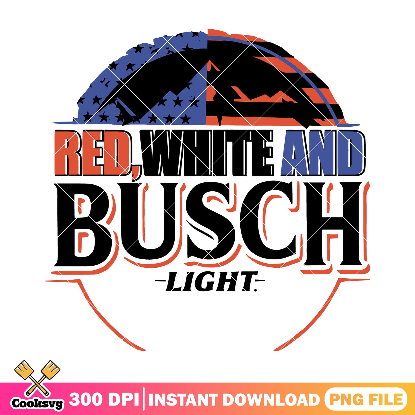 Red white america busch png, busch light png, busch light logo png ...