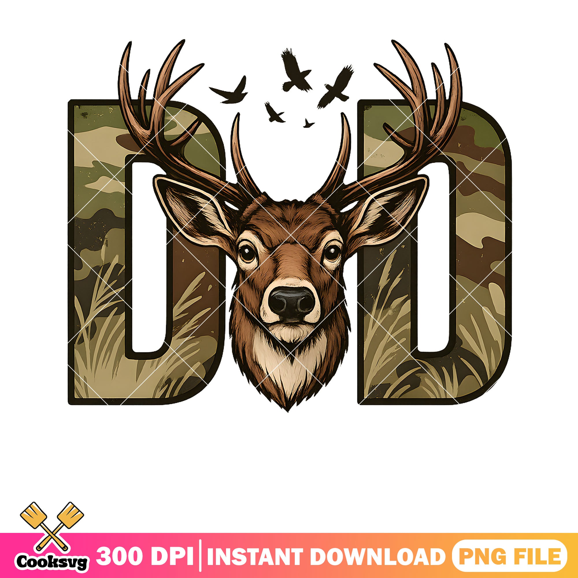 Reindeer head dad design png, father day png, dad father png – Cooksvg