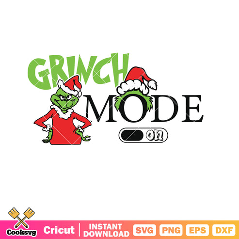 Retro Grinch Mode Grinchmas svg, grinch mode on svg, the grinch svg ...
