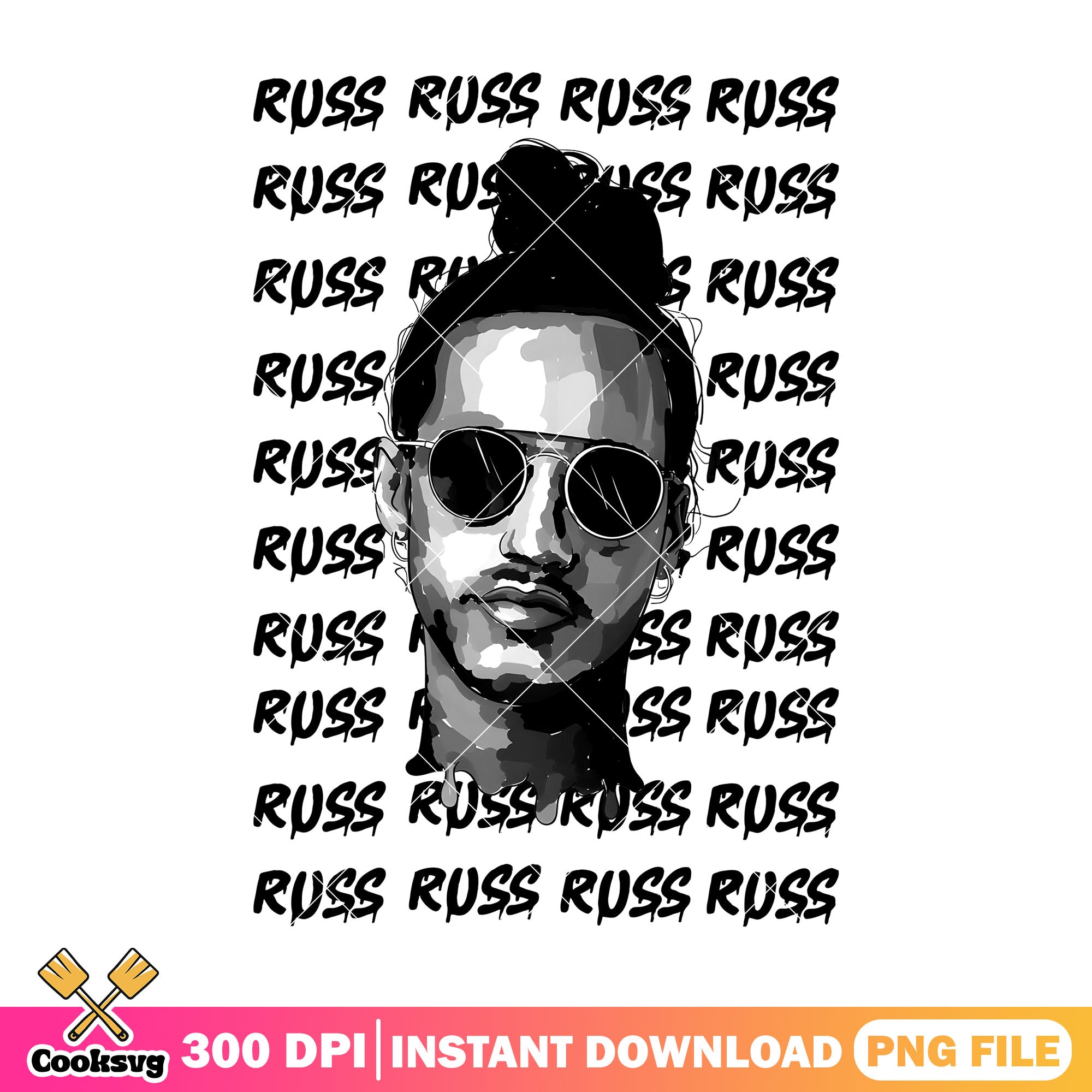Russ rapper head design png, russ music png, russ rapper png – Cooksvg