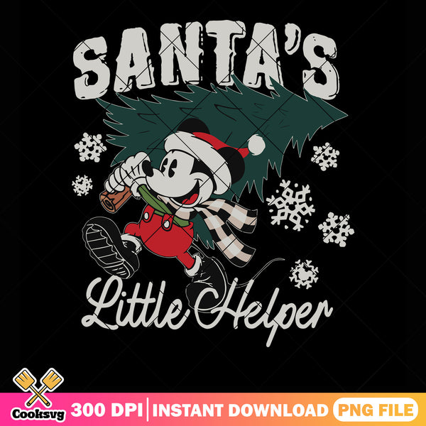 Santa little helper png, mickey mouse png, christmas tree png – Cooksvg