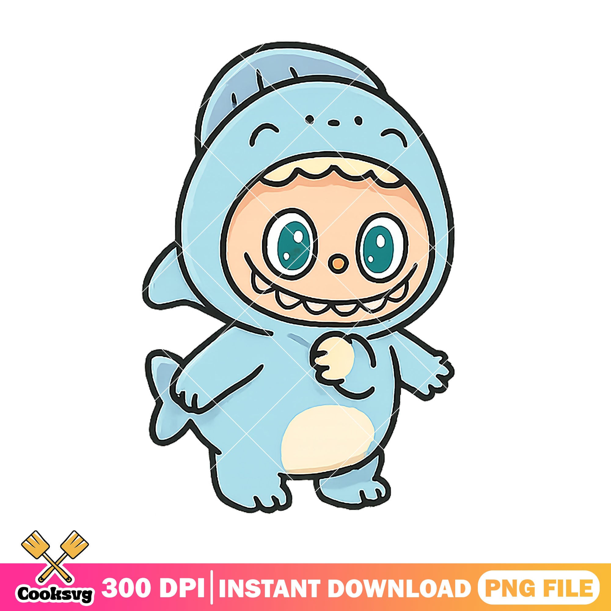 Shark costume character png, labubu costumes png, labubu popmart png ...