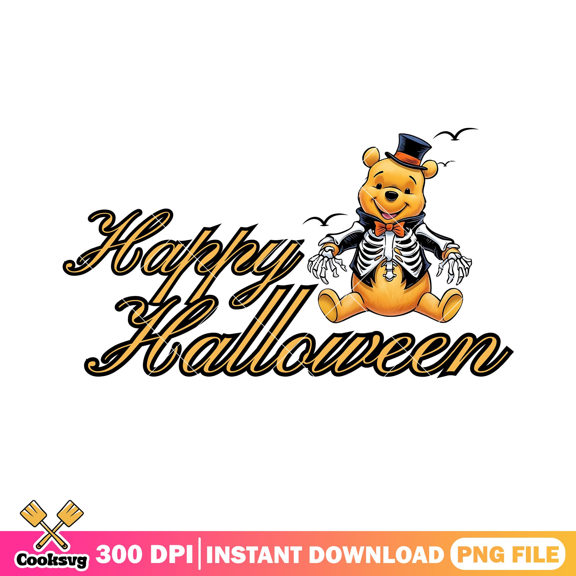 Skeleton costume Pooh png, disney halloween png, happy halloween png ...