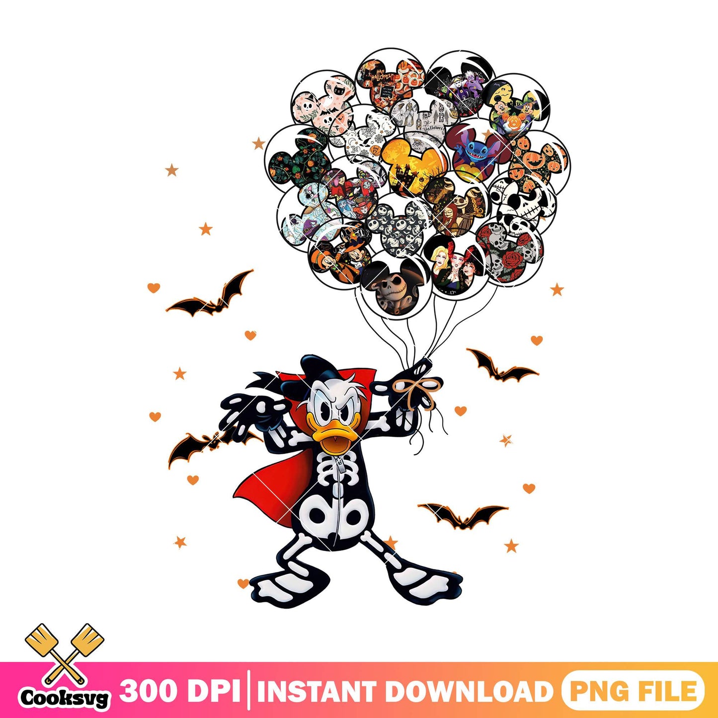 Skeleton donald balloon png, halloween costumes png, donald duck png ...
