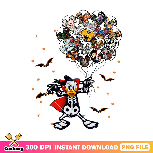 Skeleton donald balloon png, halloween costumes png, donald duck png ...