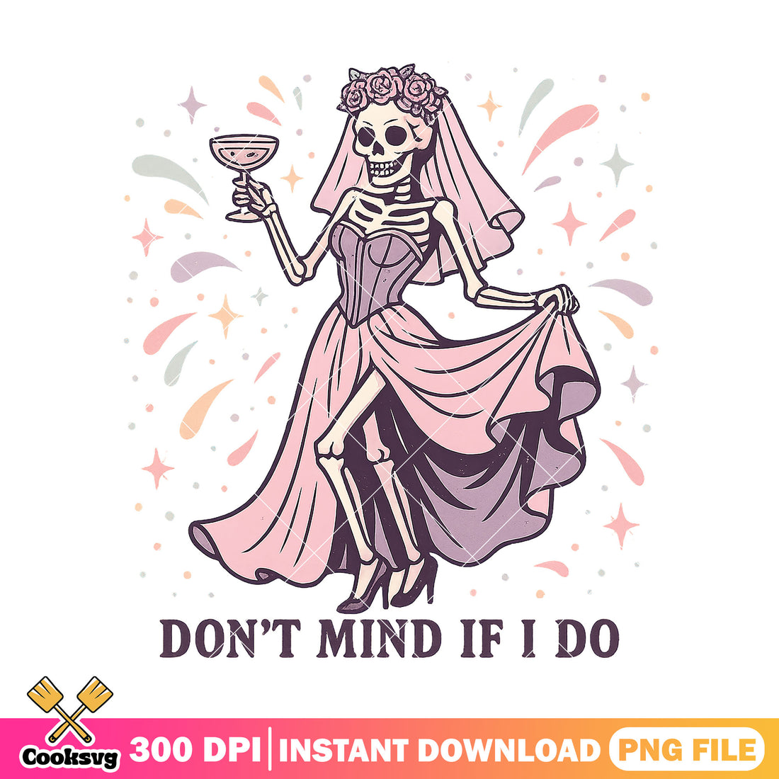 Skeleton in wedding dress png, bride halloween png, wedding fun png ...