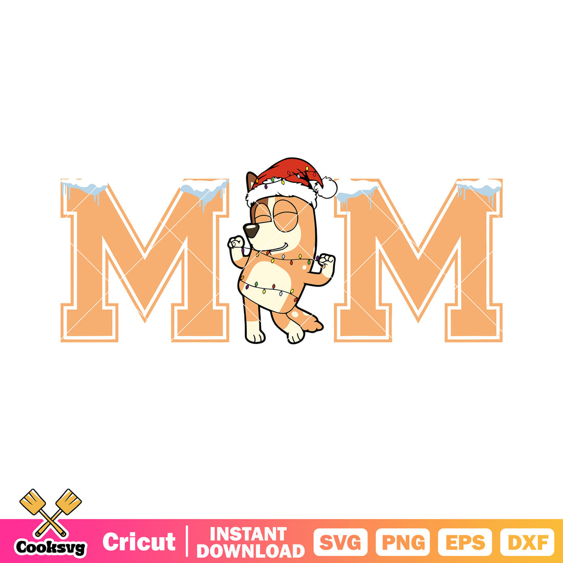 Snow Bingo svg, santa claus hat svg, bluey movie characters svg – Cooksvg