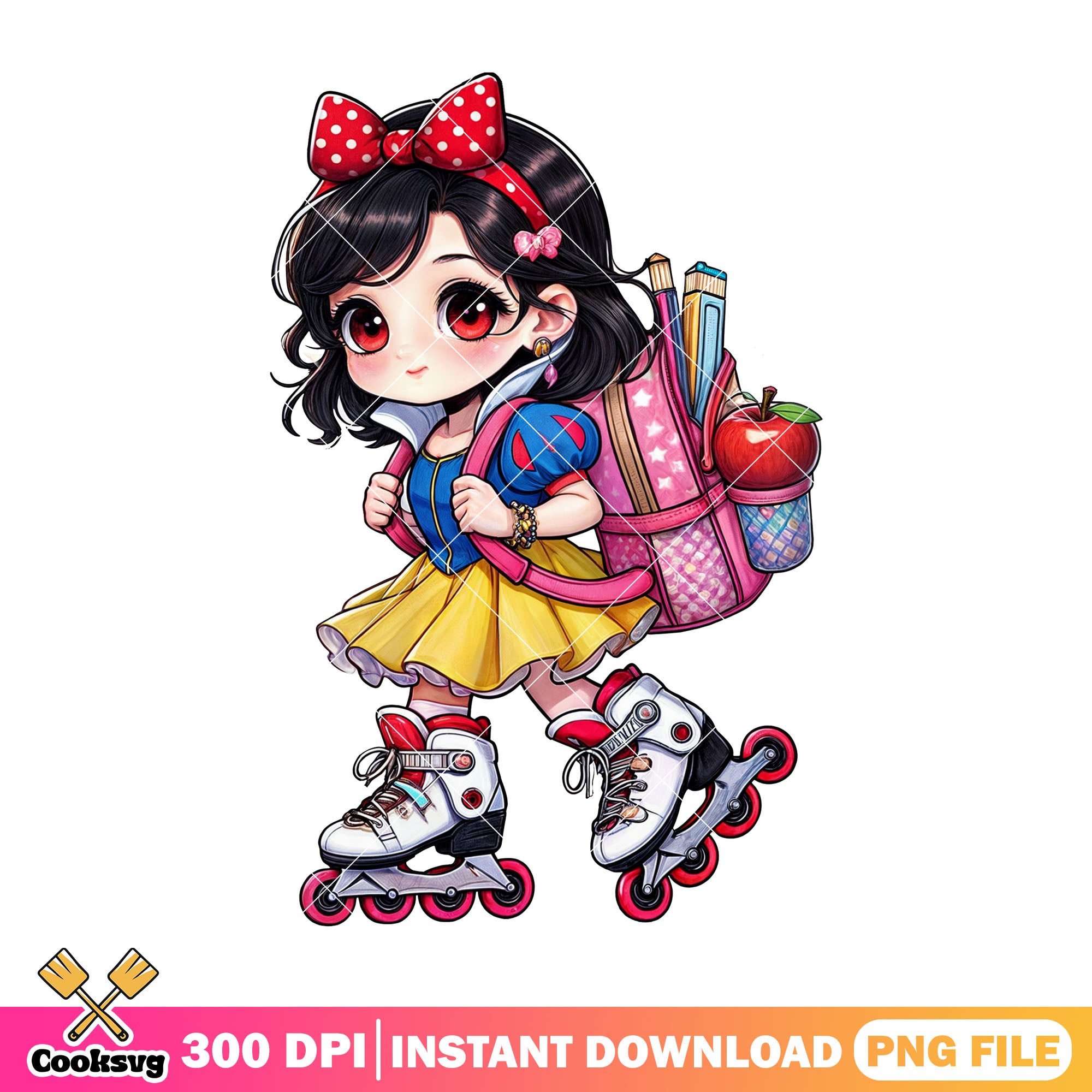 Snow white going school png, back to school png, disney land png – Cooksvg