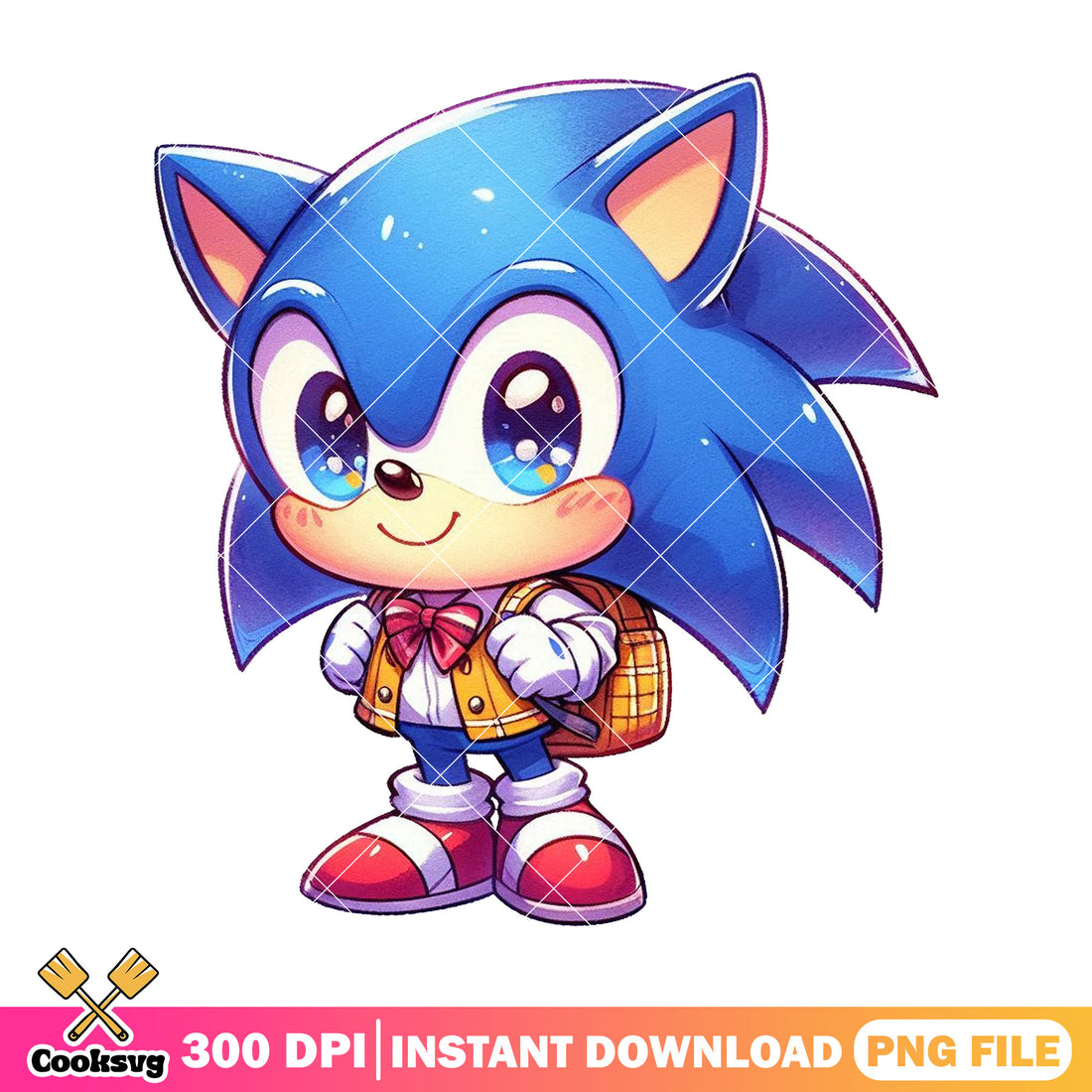 Sonic chibi design png, welcome back to school png, sonic blue png ...