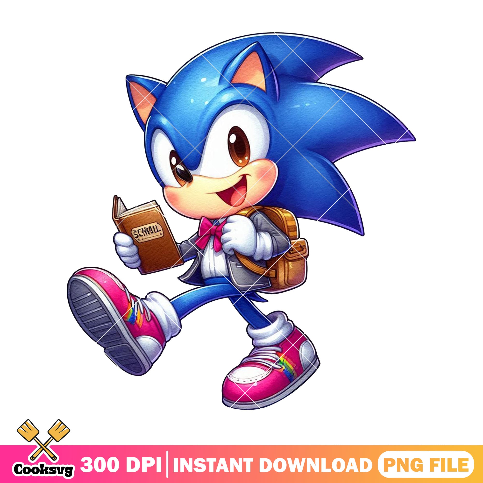 Sonic going school png, back to school student png, sonic happy png ...