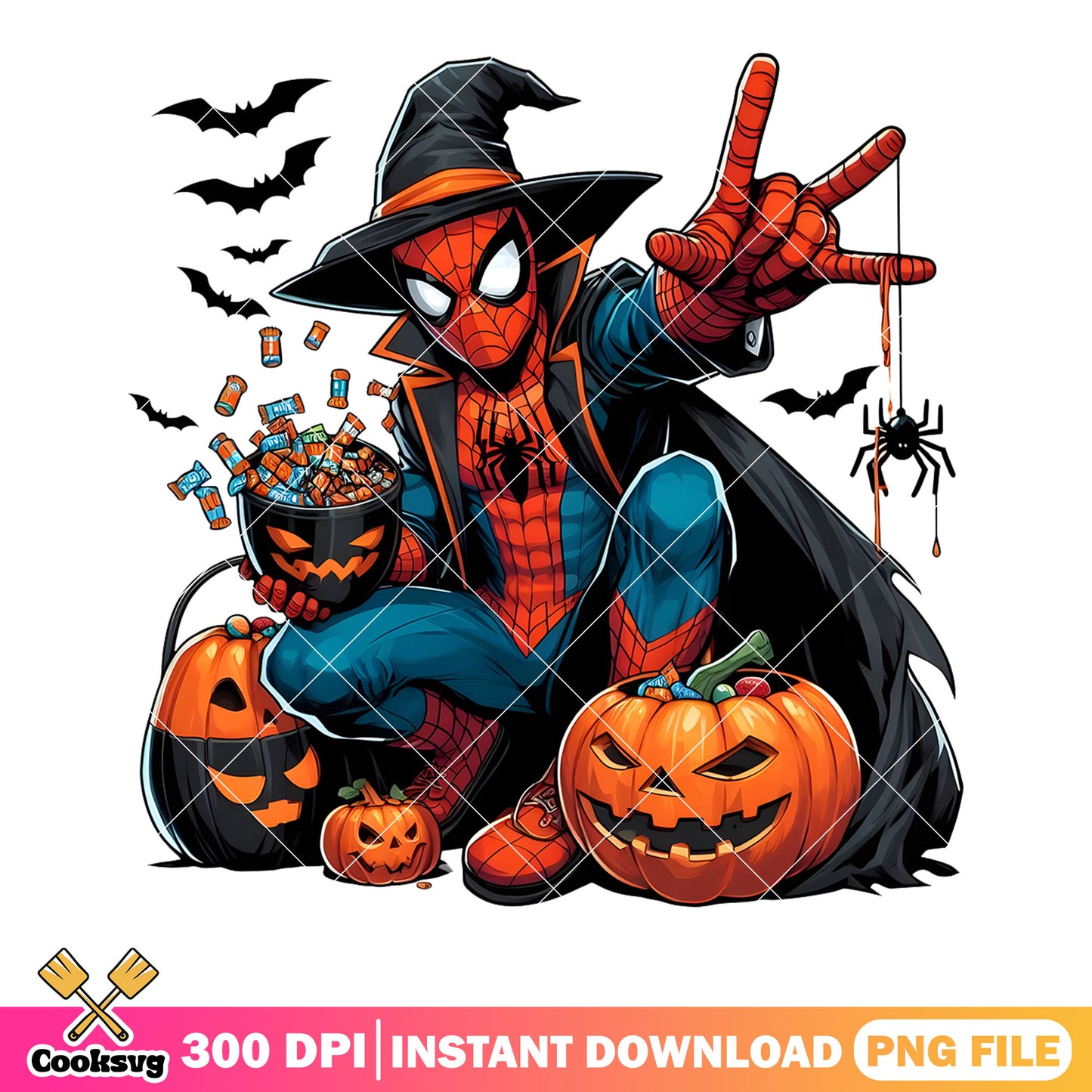 Spiderman halloween png, halloween marvel png, witch costume png – Cooksvg