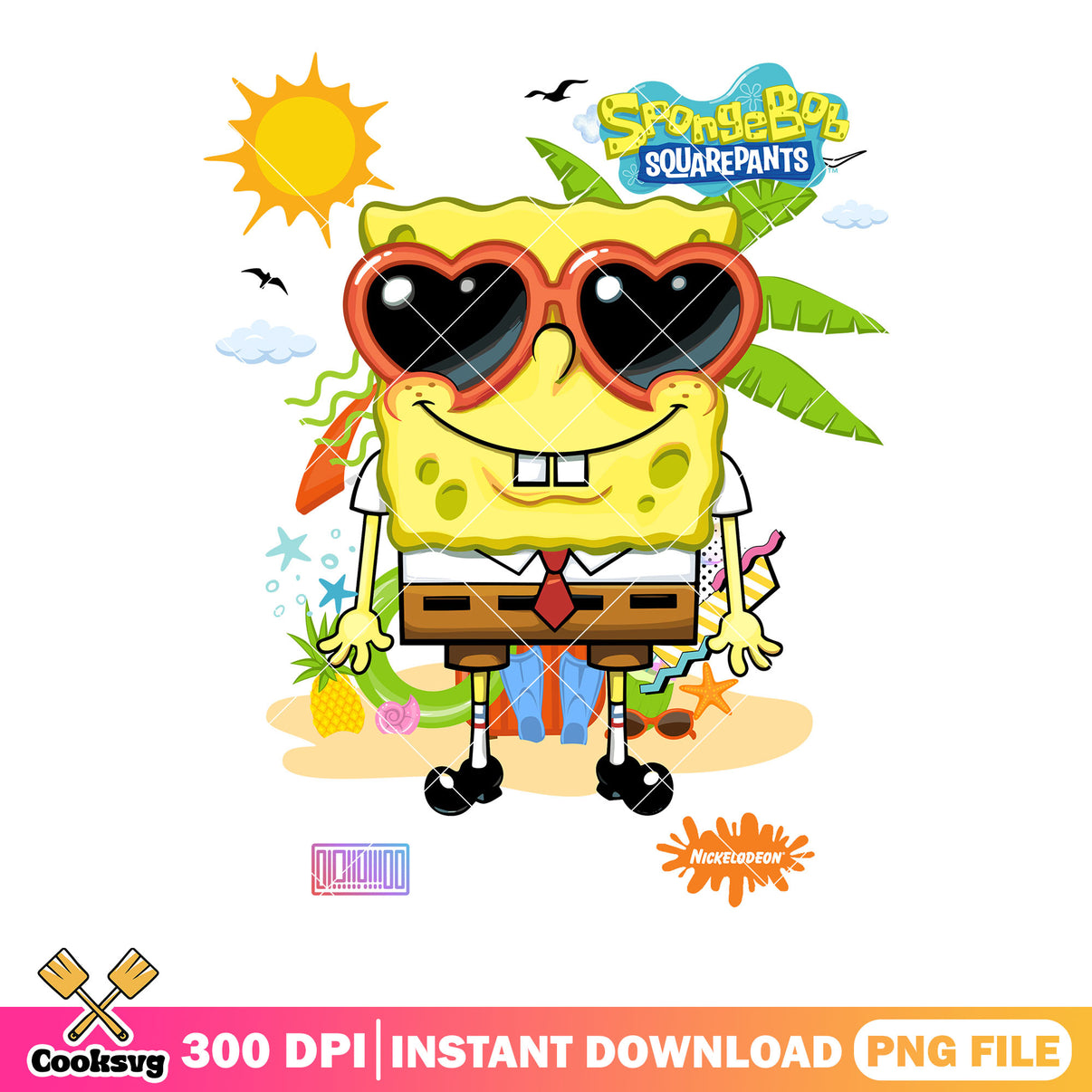 SpongeBob squarepants png, beach vibe png, classic cartoon png – Cooksvg