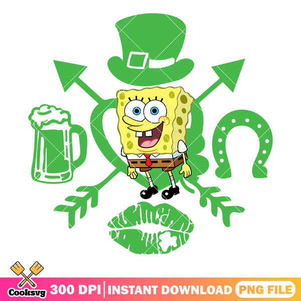 Spongebob saint patrick logo png, saint patrick day png, spongebob car ...