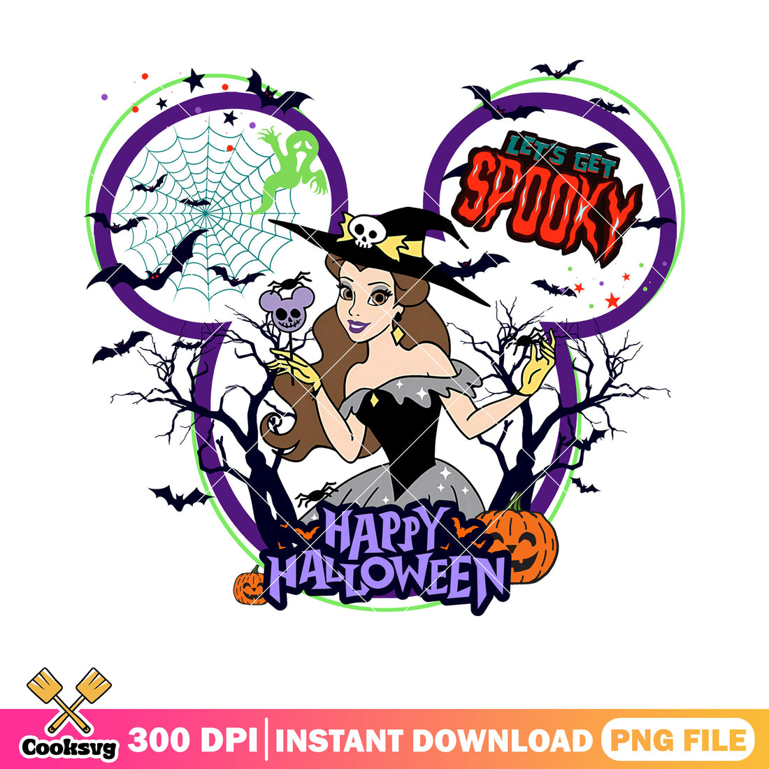 Spooky princess png, wicker pumpkin png, happy halloween png – Cooksvg