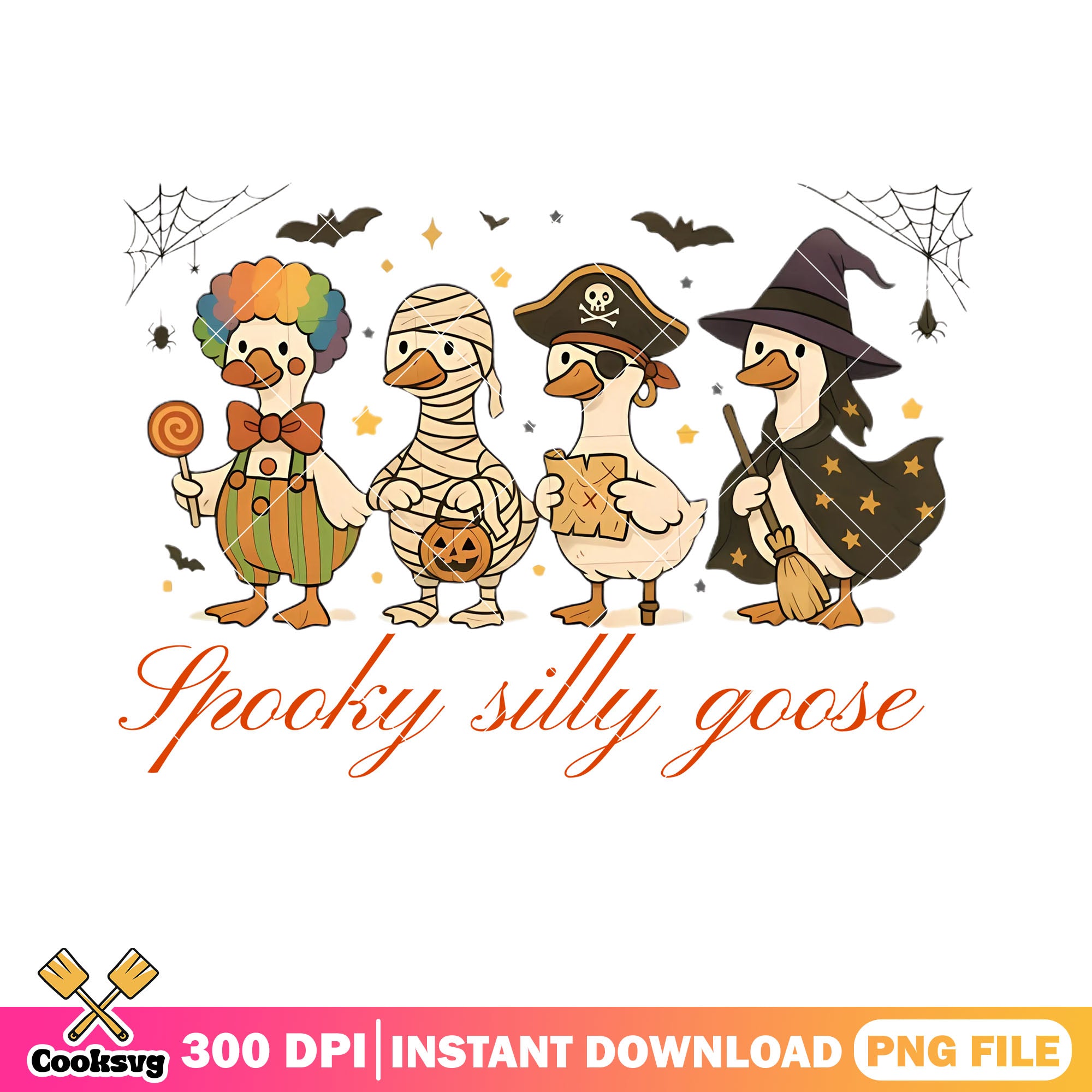 Spooky silly goose png, witch costume png, scary halloween night png ...