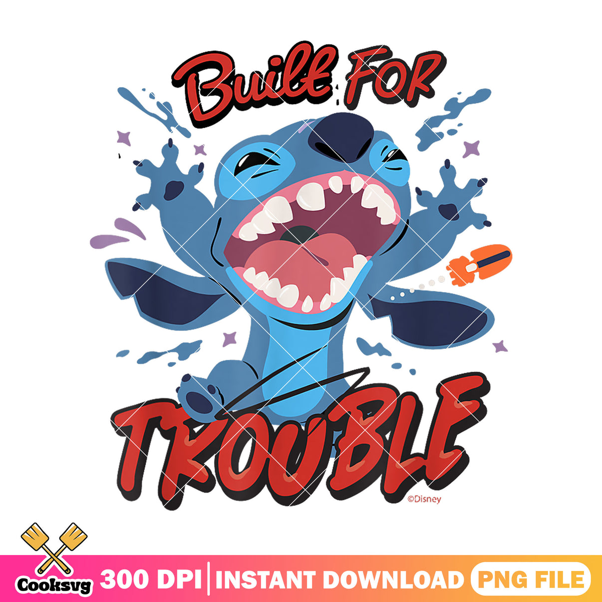 Stitch build for trouble png, big trouble stitch png, funny stitch png ...