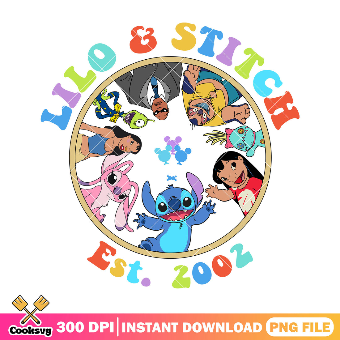 Stitch friends est 2002 disney png, disney stitch png, stitch lilo png ...