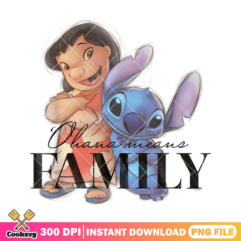 Stitch lilo ohana family png, ohana means family png, stitch and lilo ...