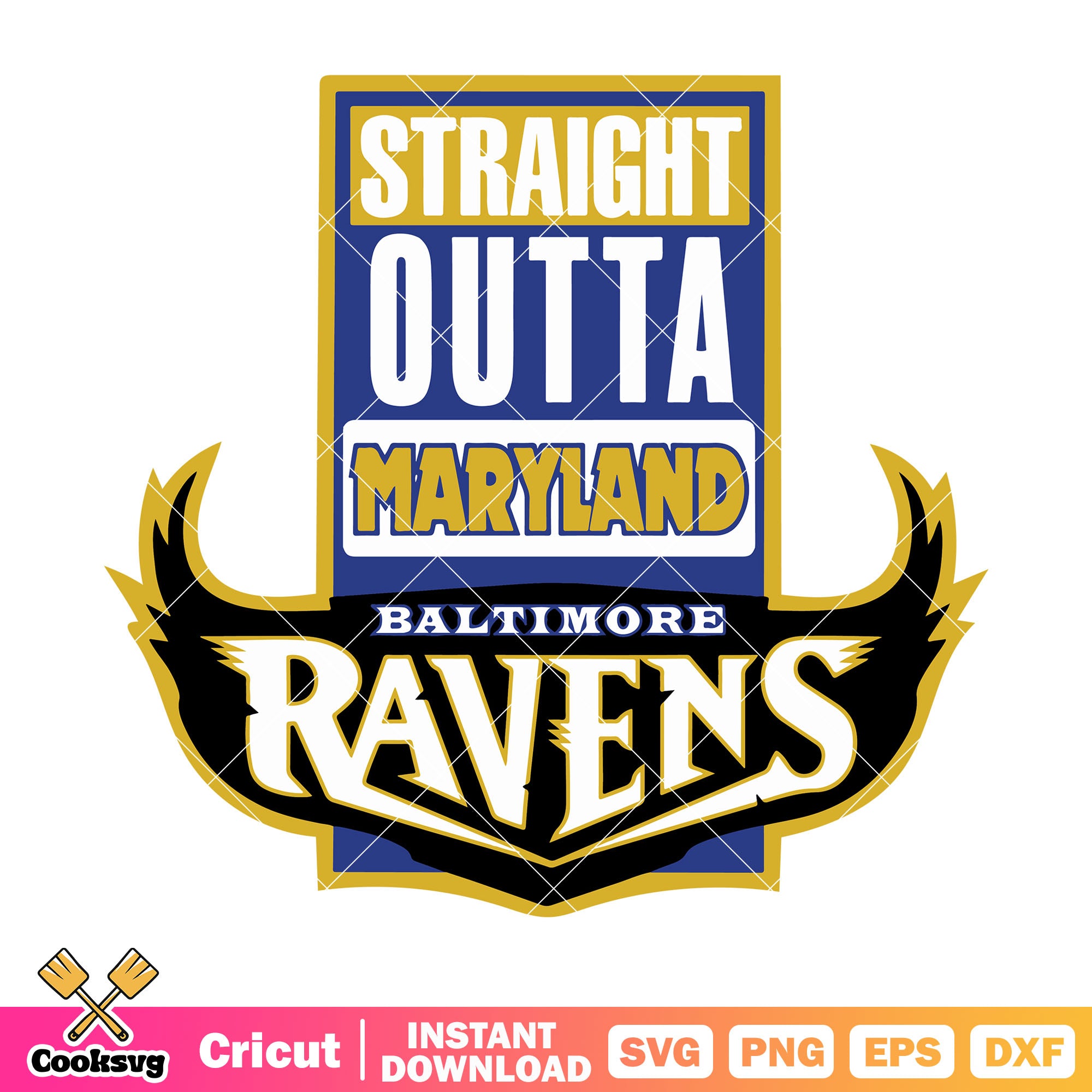 Straight outta maryland svg. nfl logo svg, baltimore ravens svg – Cooksvg